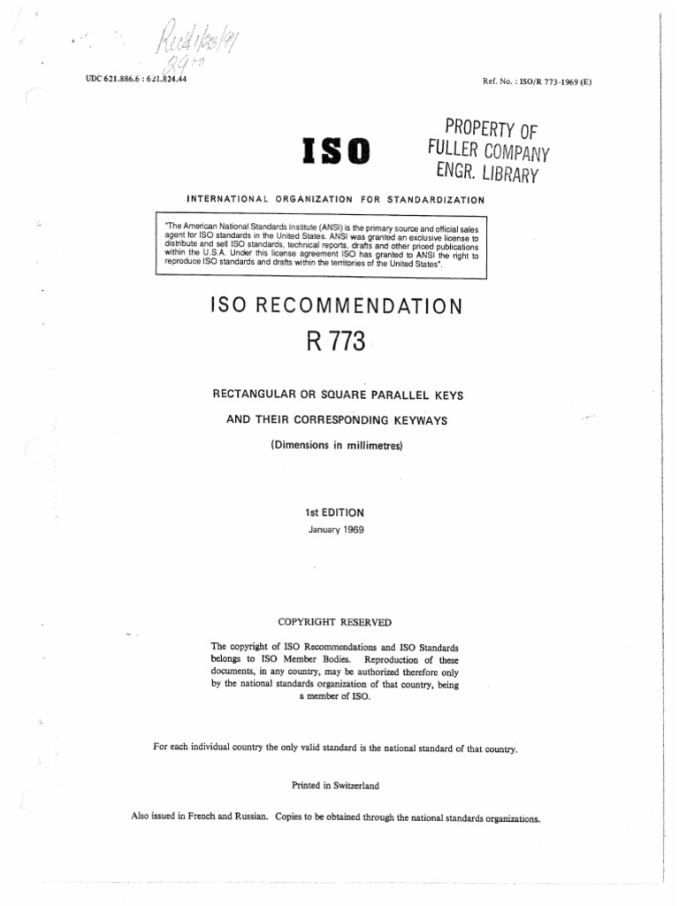 Iso R773 | PDF