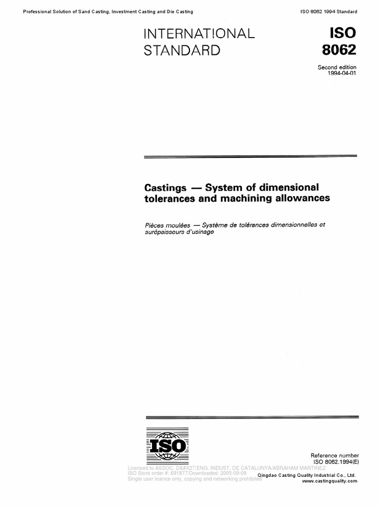 Iso 8062 | Download Free PDF | International Organization For ...