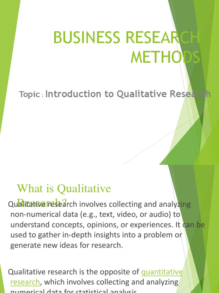 Business Research Methods | PDF | Qualitative Research | Data