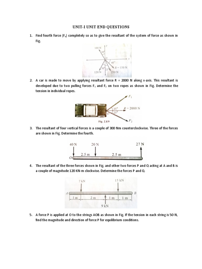 Unit - I EM Assignment Questions | PDF