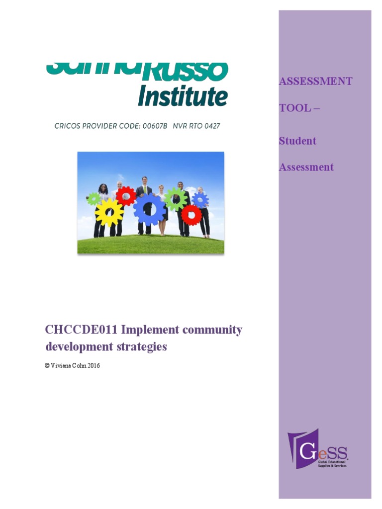 CHCCDE011 Implement Community Development Strategies: Assessment Tool ...