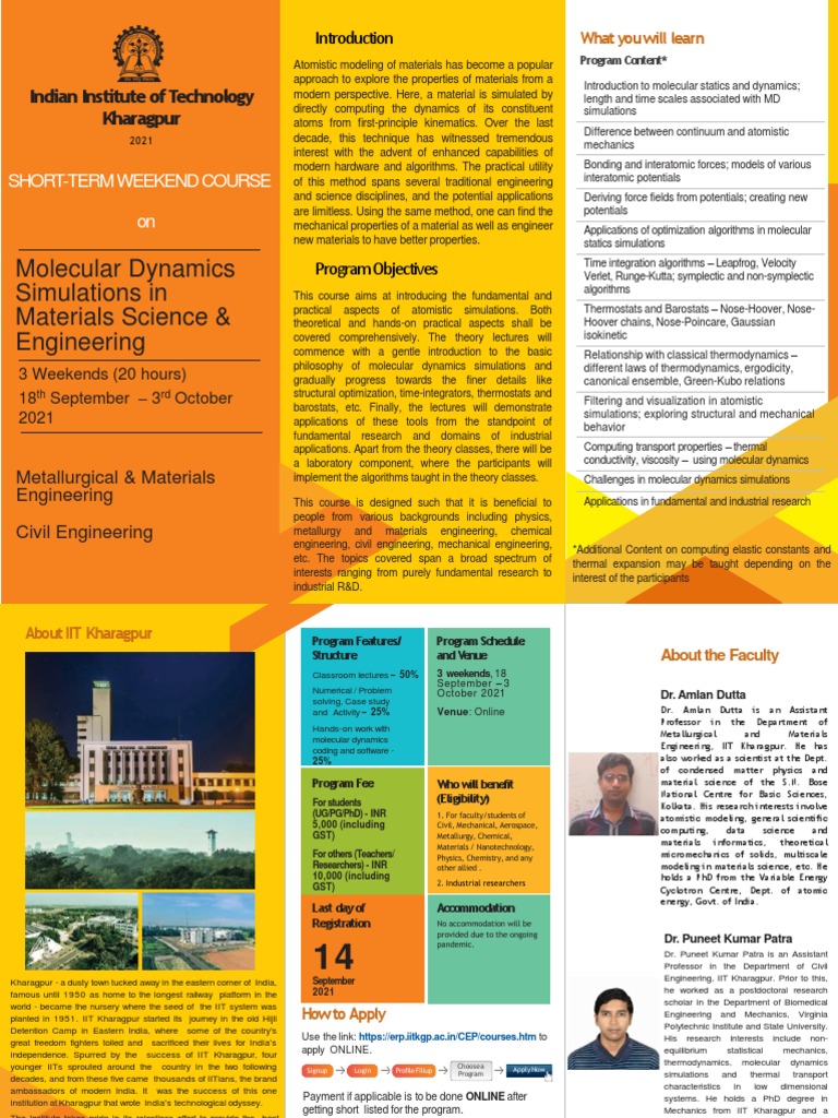 Molecular Dynamics Simulations in Materials Science & Engineering | PDF ...