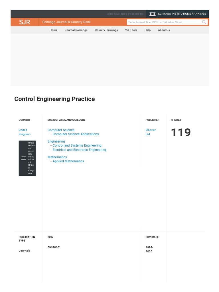 Control Engineering Practice | PDF | Control Engineering | Engineering