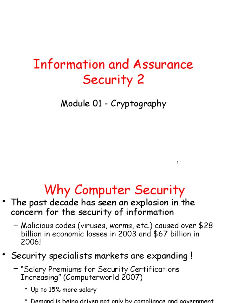 Module 01 - Cryptography | PDF | Cryptography | Cipher Module 01 - Cryptography | PDF | Cryptography | Cipher