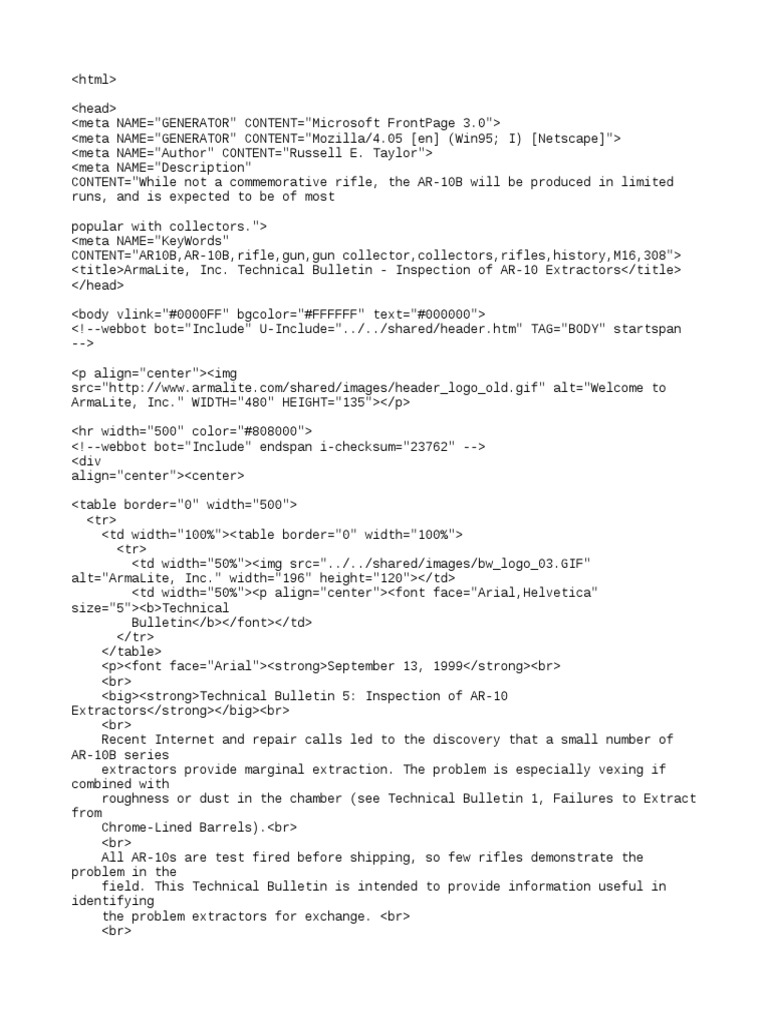 Inspection of AR-10 Extractors - tb5 | PDF | Cartridge (Firearms) | Tools