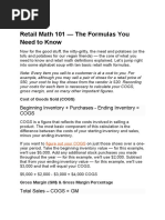 Consumer Arithmetic Formula Sheet | PDF