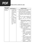 Cash Audit Program Overview | PDF | Banks | Service Industries