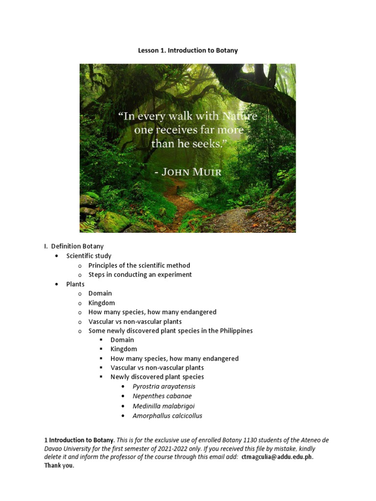 Introduction to Botany for Students | PDF | Botany | Plants