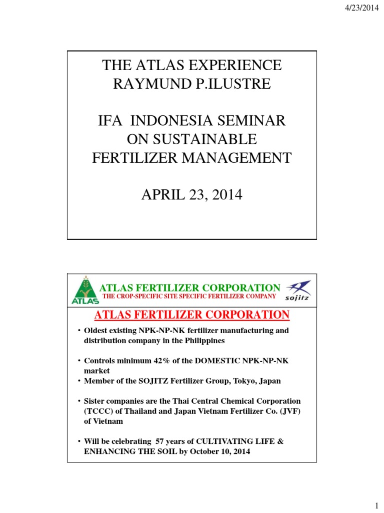 Atlas Fertilizer's Sustainable Practices | PDF | Fertilizer | Agriculture