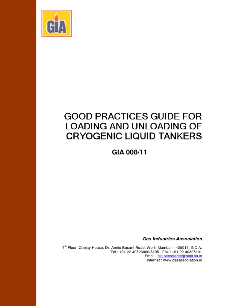 Guide For Loading and Unloading of Cryogenic Liquid Tankers | PDF ...