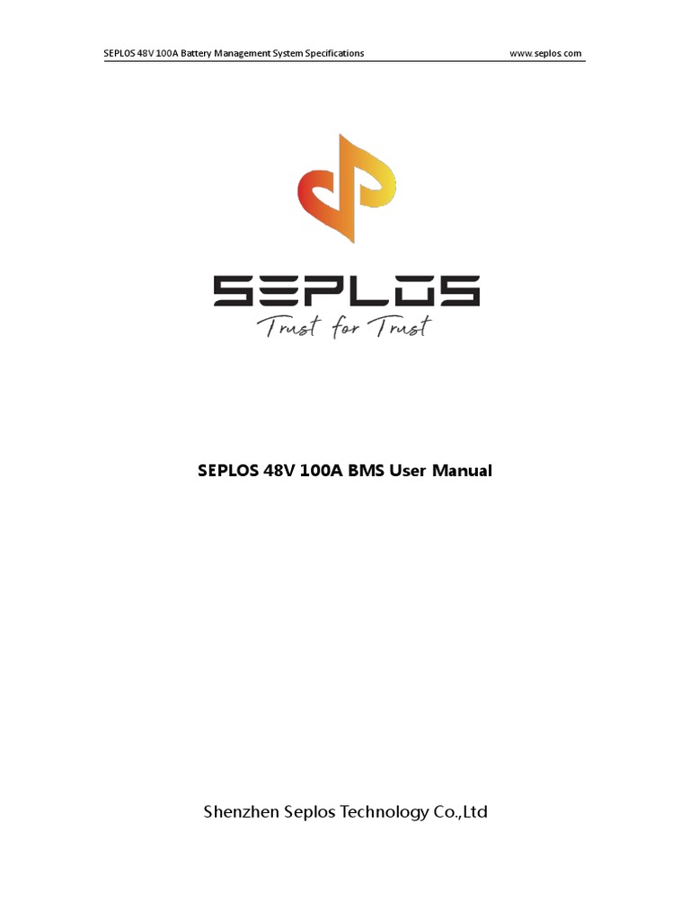 Seplos 48V 100A BMS User Manual | PDF | Battery Charger | Computer Data ...