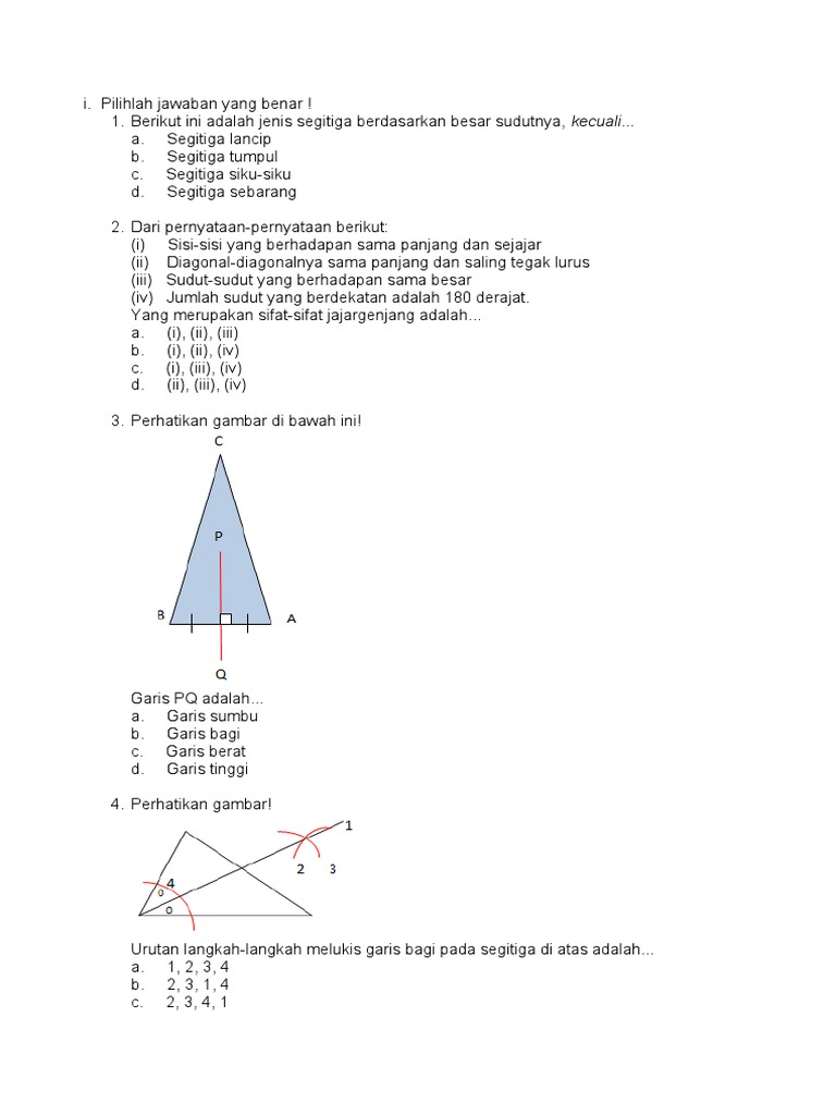 Tugas Segi Empat & Segi Tiga | PDF | Metode & Bahan Ajar