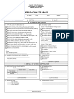 CS Form No. 6 Revised 2020 Application For Leave Fillable Final2021 | PDF | Parental Leave ...