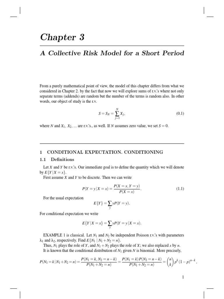 A Collective Risk Model For A Short Period | PDF | Teaching Mathematics ...
