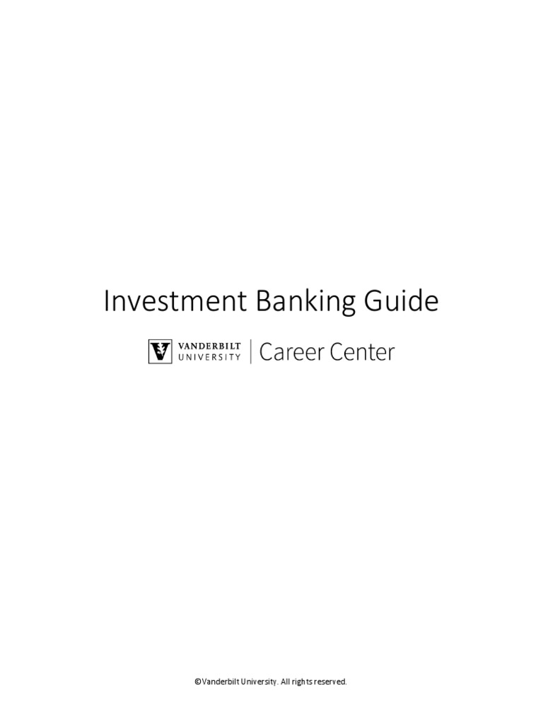 Investment Banking Guide Final | PDF | Investment Banking | Mergers And ...