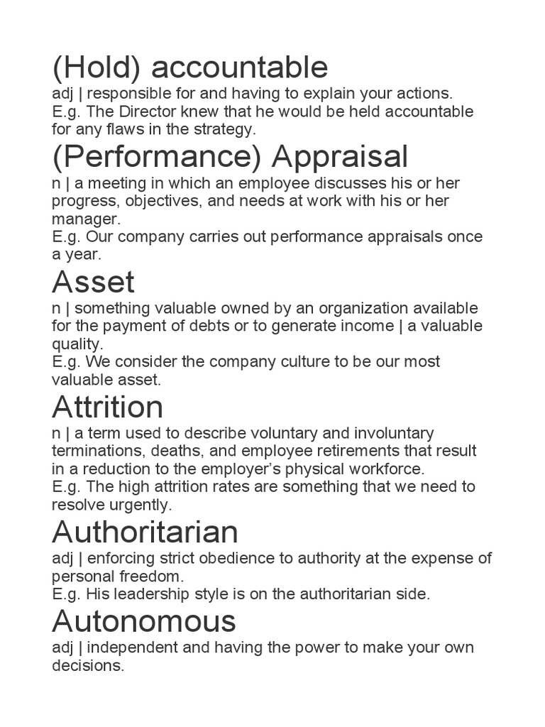 Vocabulary HR | PDF | Employment | Employee Retention
