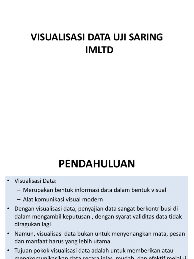 Visualisasi Data Uji Saring IMLTD | PDF