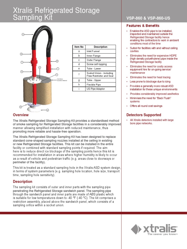 Xtralis Refrigerated Storage Sampling Kit: Features & Benefits | PDF | Pipe (Fluid Conveyance ...