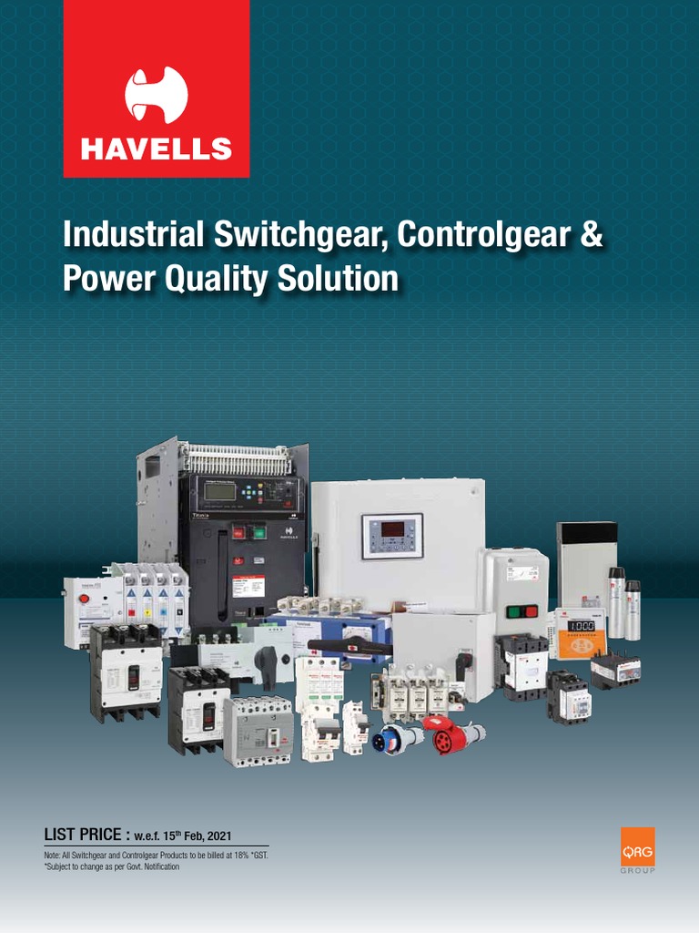 Industrial Switchgear, Controlgear & Power Quality Solution: List Price ...