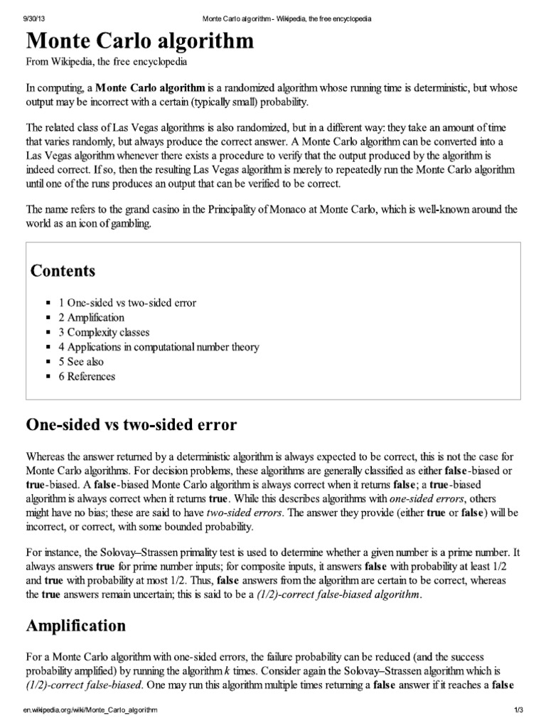 Monte Carlo | PDF