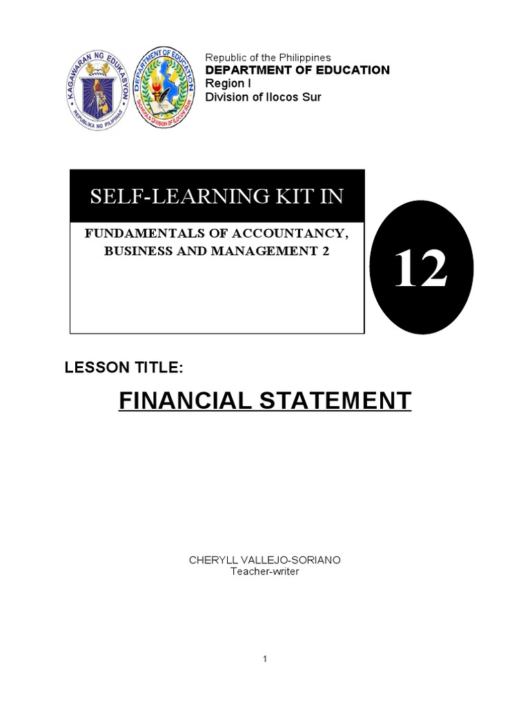 Fabm - Q 1 - Week 1 | PDF | Equity (Finance) | Balance Sheet