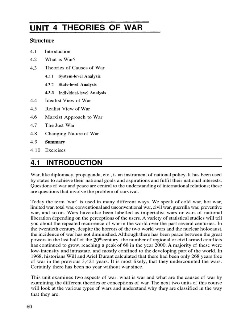 04 Theories of War | PDF | Marxism | Nationalism