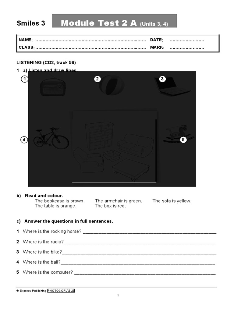 Smiles 3 Mod Test 2A | PDF