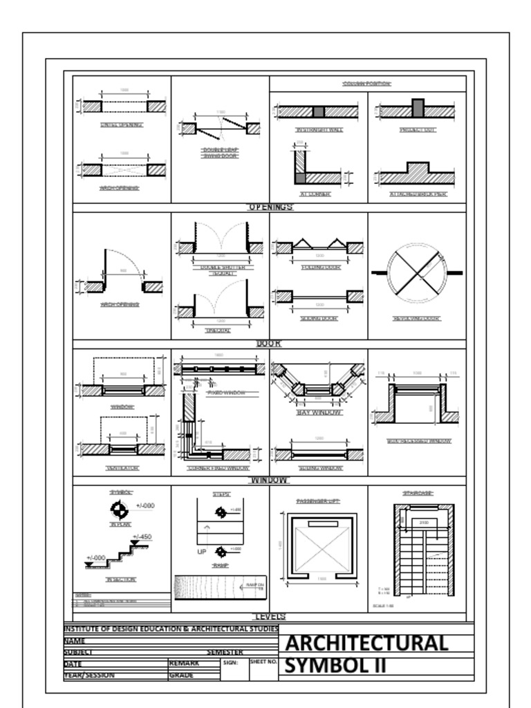 Graphic - Architectural Symbol 2 (Updated) | PDF | Door | Window