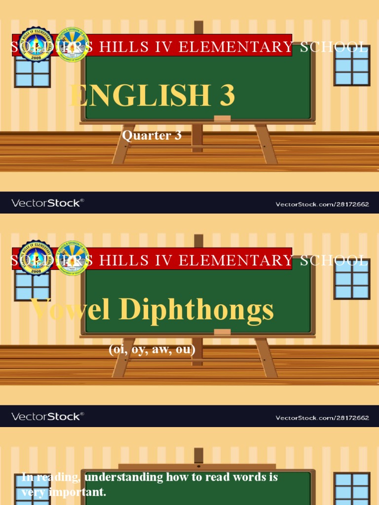 Vowel Diphthongs for Grade 3 | PDF | Vowel | Phonetics