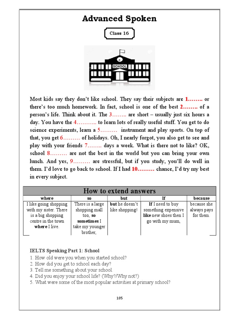 Advanced Spoken: How To Extend Answers | Download Free PDF | Lunch