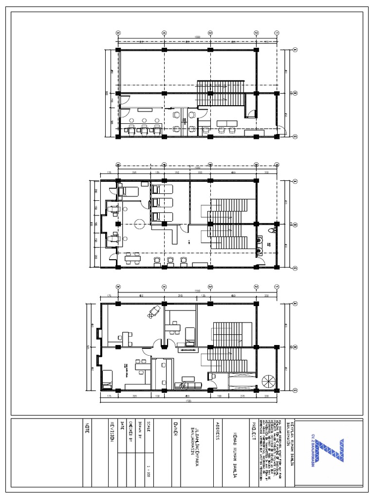 Denah lt.1,2,3 Salon Beuty | PDF