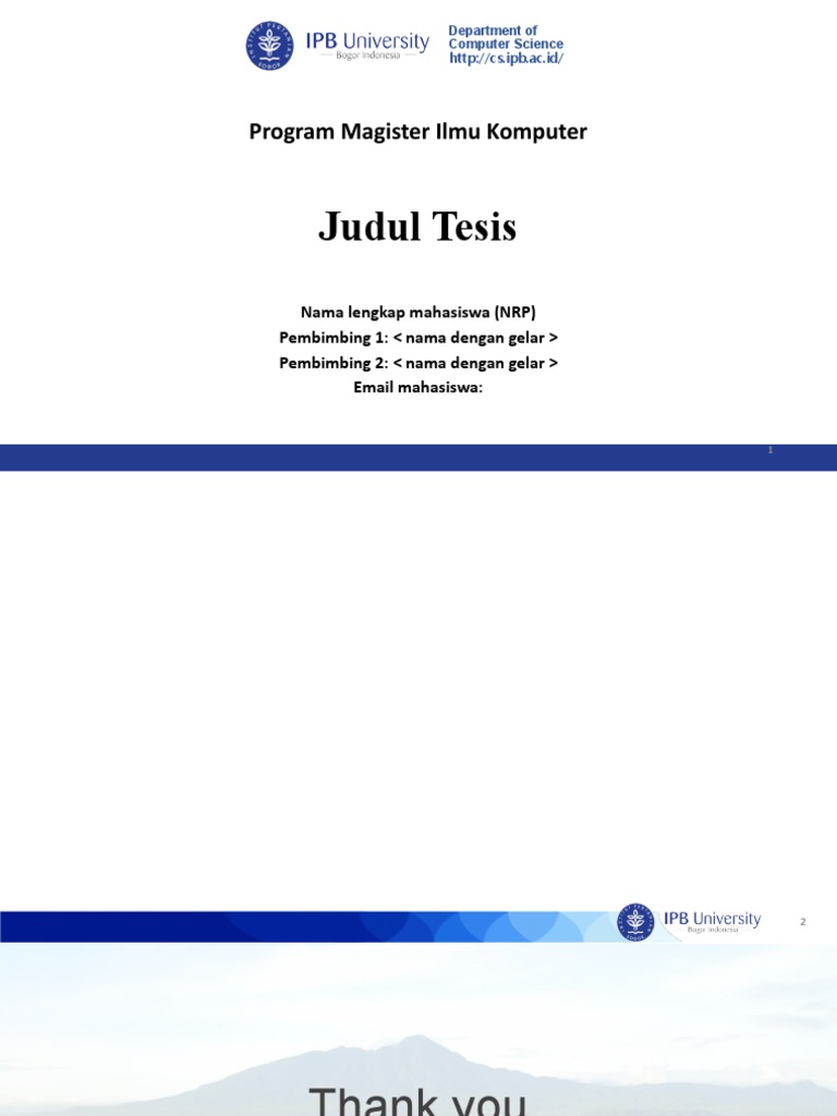 Template Presentasi Pasca Kom IPB | PDF