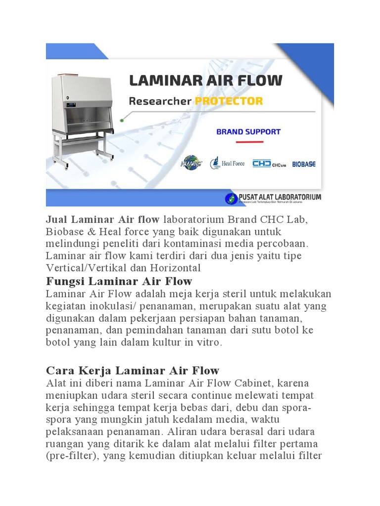 Jual Laminar Air Flow | PDF