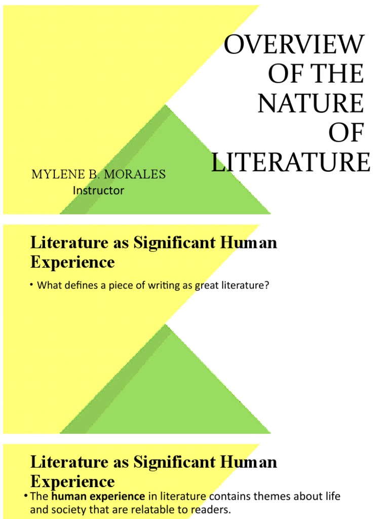 Overview of The Nature of Literature | PDF