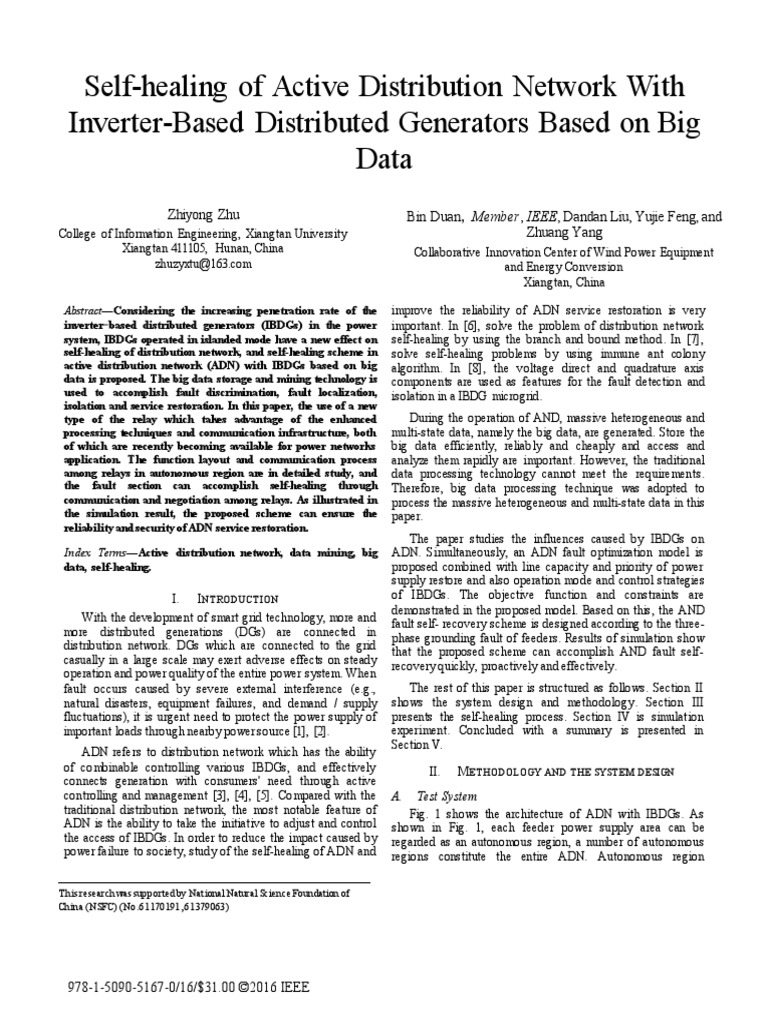 Self Healing Of Active Distribution Network With Inverter Based Distributed Generators Based On