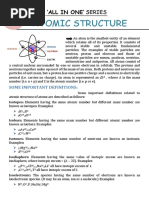 Atomic Structure Handwritten Notes 2 | PDF | Cathode | Physics