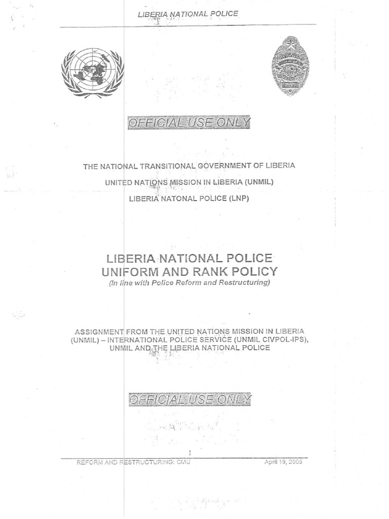 LNP Uniform and Rank Policy (2005) | PDF