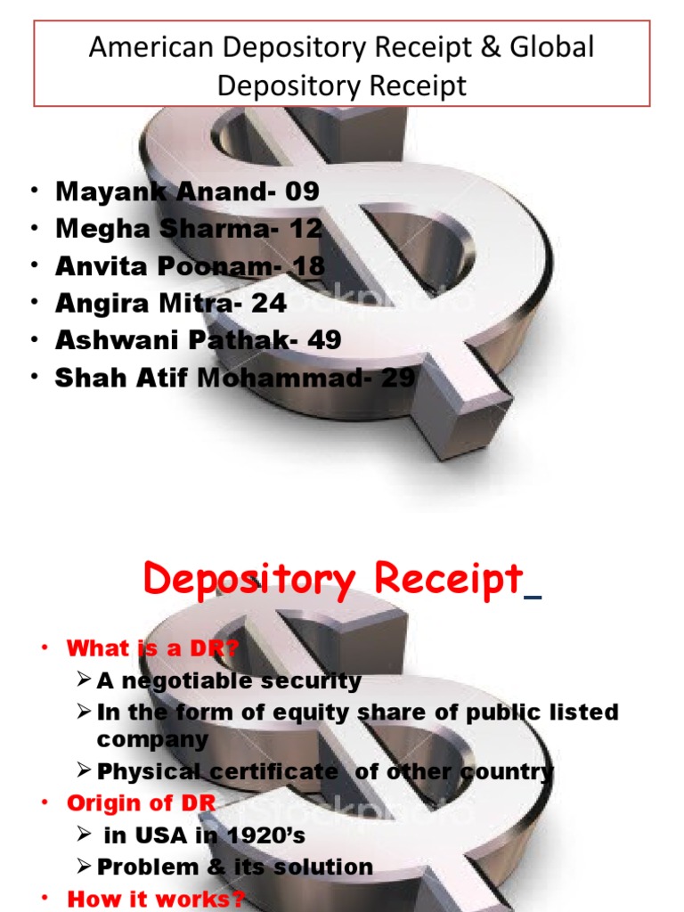 American Depository Receipt & Global Depository Receipt | PDF ...