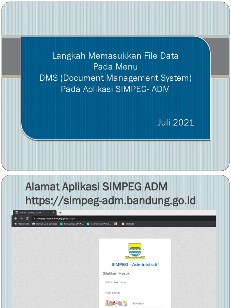 Langkah Memasukkan File Data - DMS Pada Aplikasi SIMPEG ADM | PDF ...
