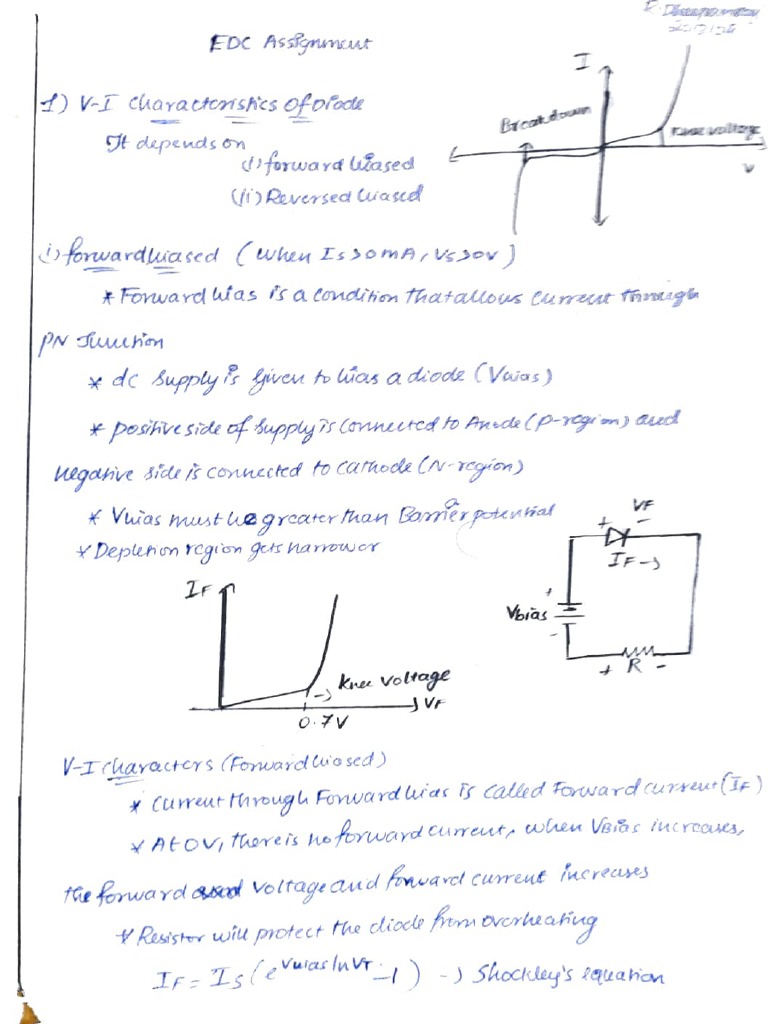Edc Assignment | PDF | Electricity | Semiconductors