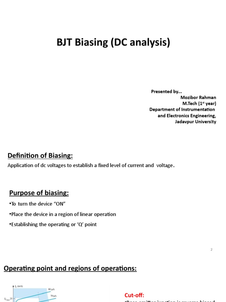 BJT Biasing (DC Analysis) | PDF | Semiconductor Devices | Electrical ...