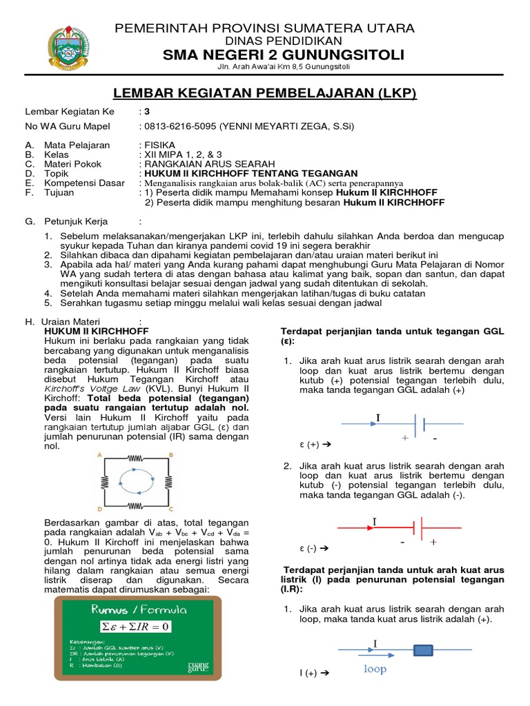 LKP 3 Fisika XII MIPA | PDF
