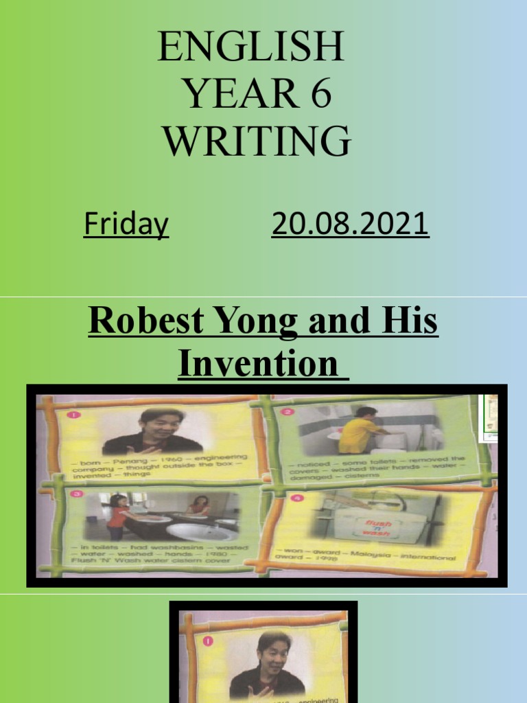 English Year 6 Writing: Friday 20.08.2021 | PDF