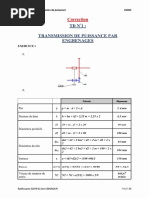 Examens Et TD Corrigés Engrenages | PDF | Engrenage | Cinématique