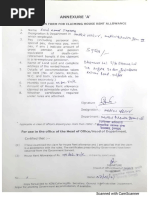 Application Form For H.R.A Annexure | PDF