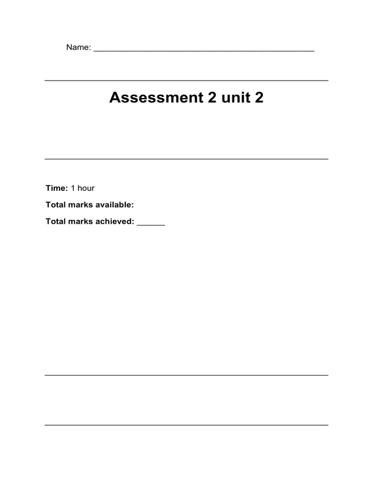 Assessment 2 Unit 2 | PDF | Mitosis | Meiosis
