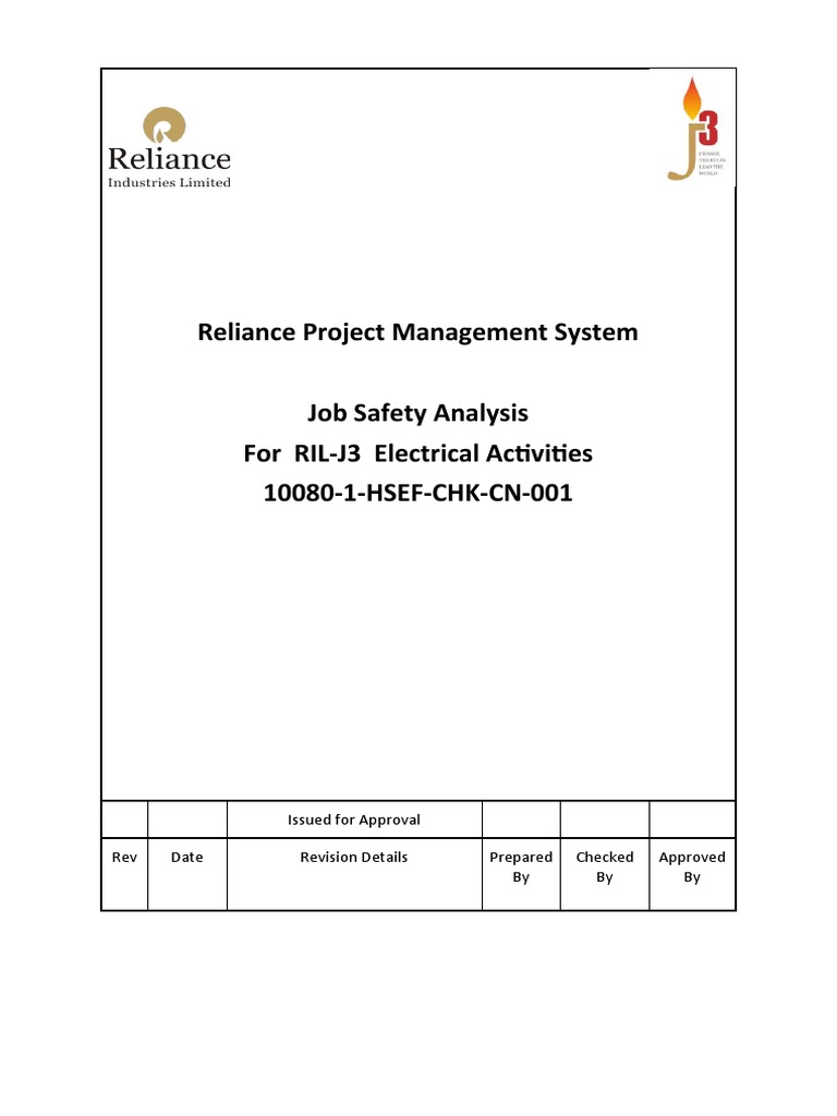 JSA For Electrical Activities | PDF | Crane (Machine) | Welding