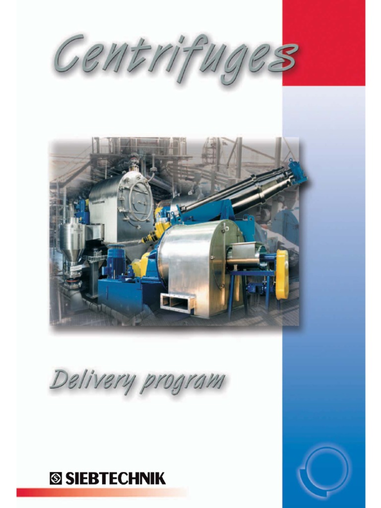 SIEBTECHNIK-Centrifuges For Continuous and Mechanical Separation of Solids From Liquids - PDF | PDF