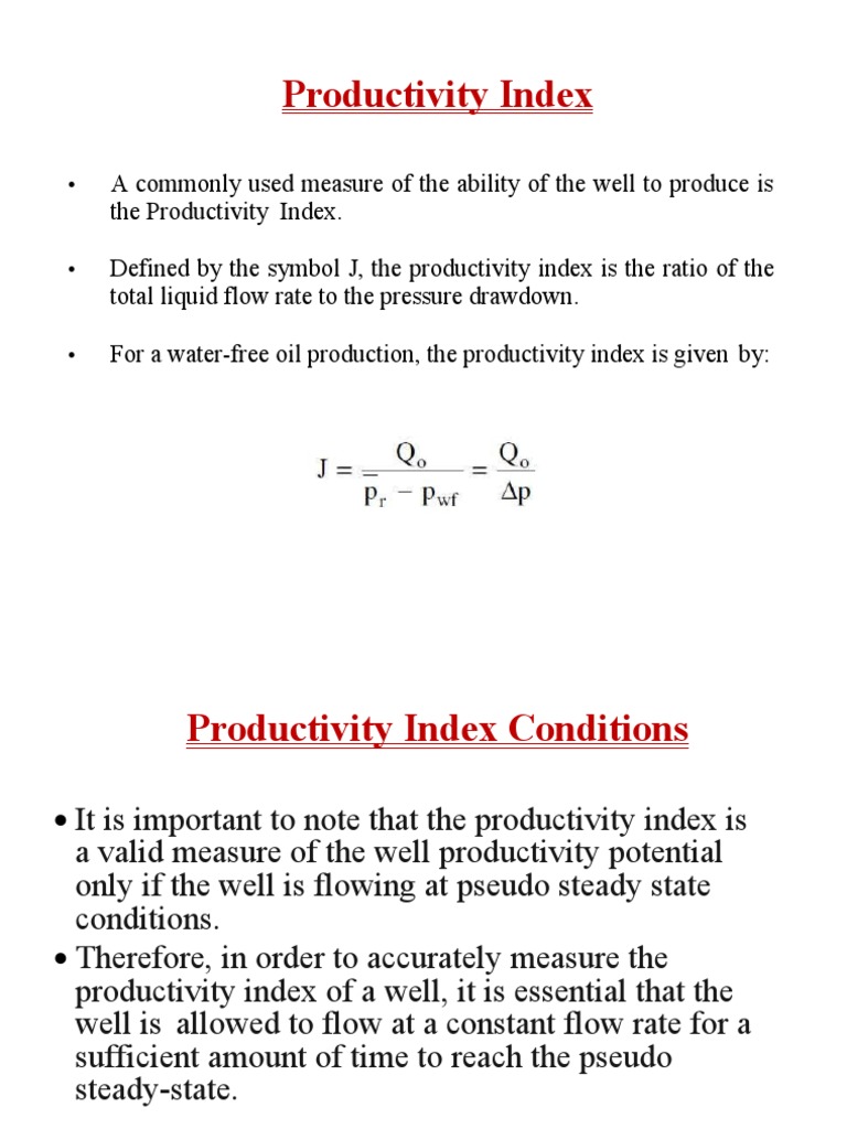 Productivity Index | PDF | Fluid Dynamics | Pressure