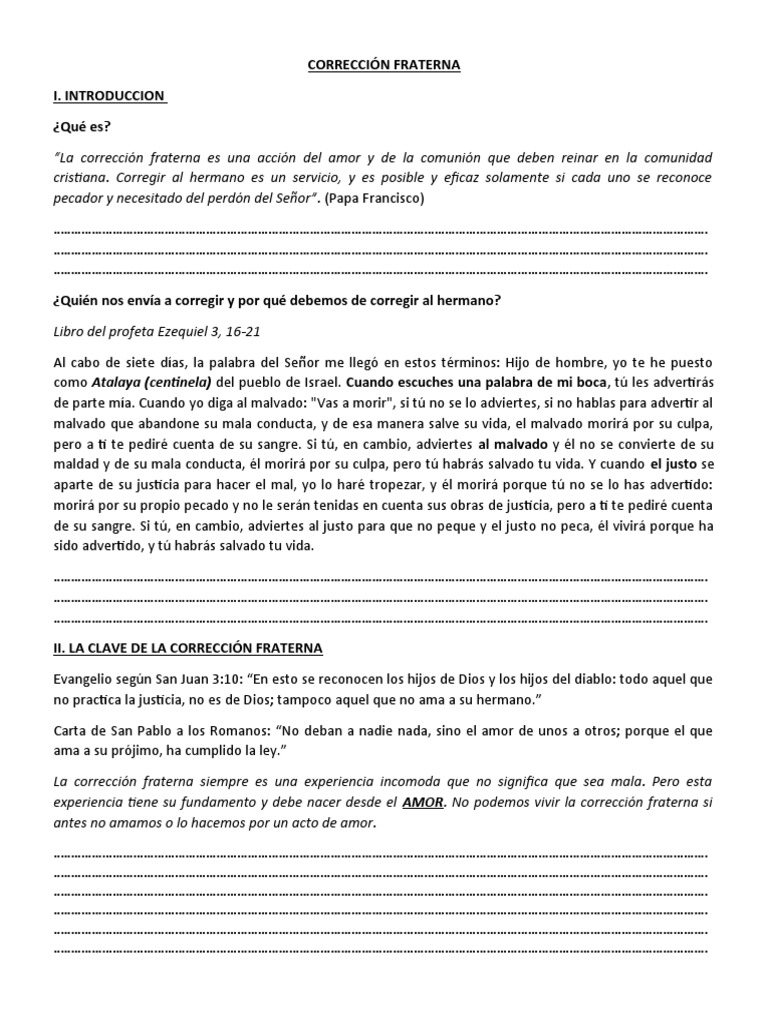 Guía de Corrección Fraterna en la Biblia | PDF | Oración | Jesús